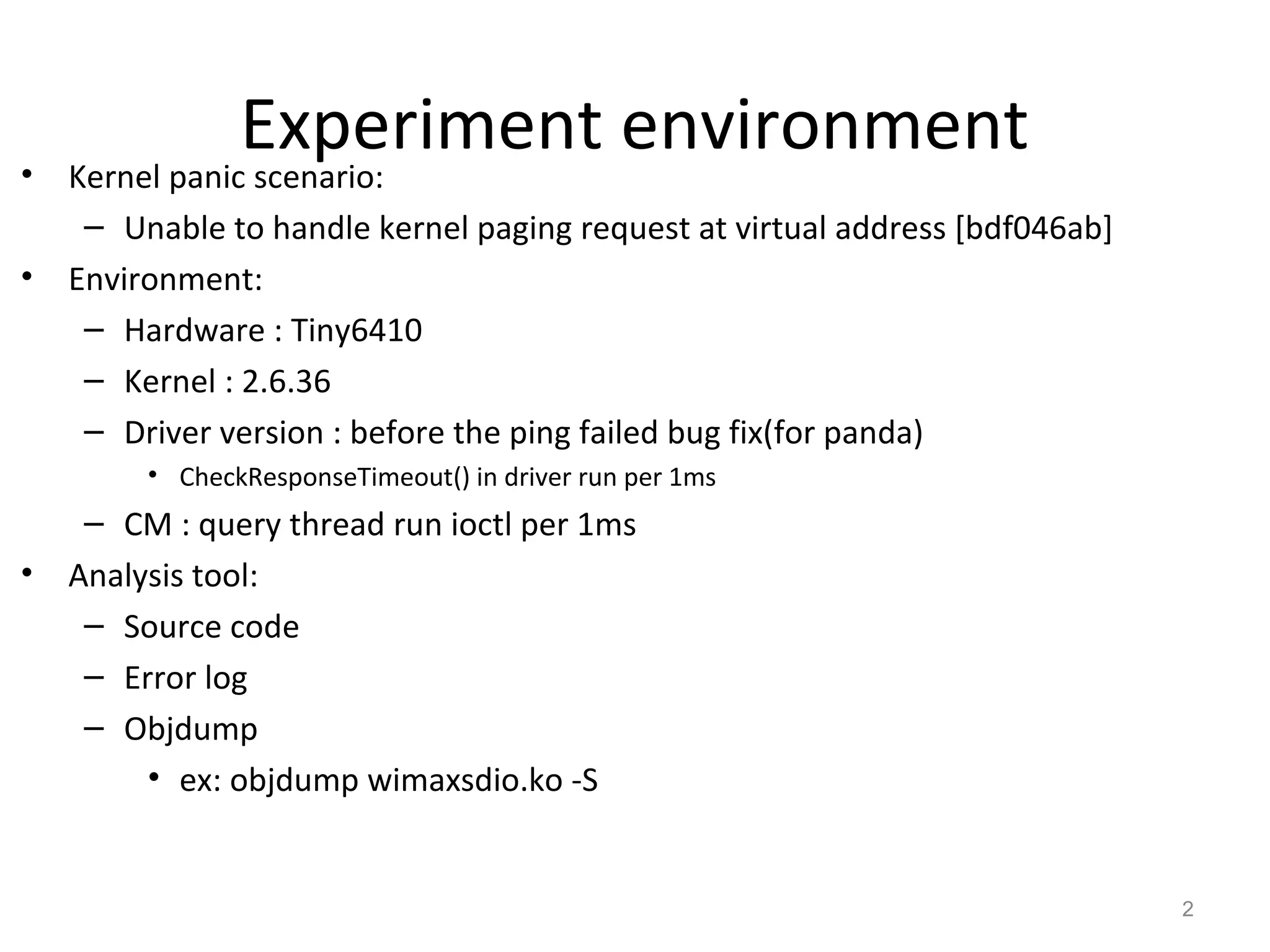 Concurrency Bug Identification Through Kernel Panic Log English Ppt 