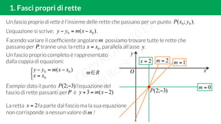 Ripasso dei fasci di rette propri e impropri | PDF