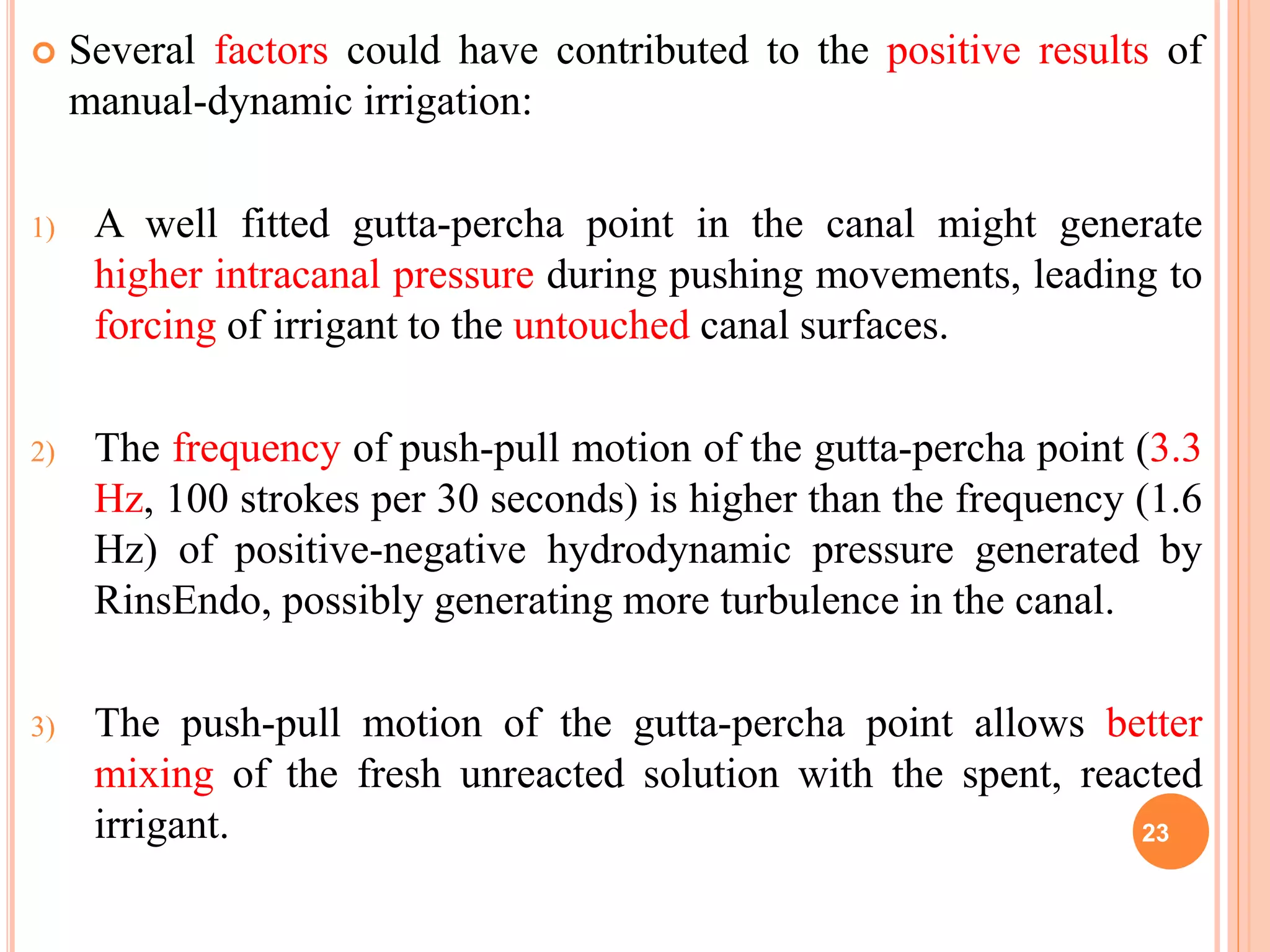 Recent advances in endodontic irrigation devices | PPTX