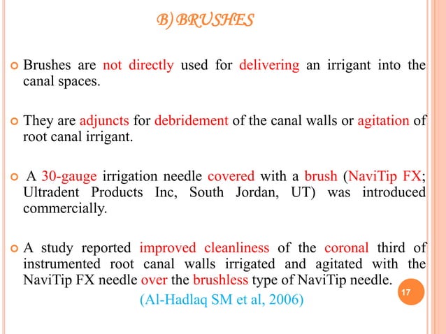Recent advances in endodontic irrigation devices | PPTX