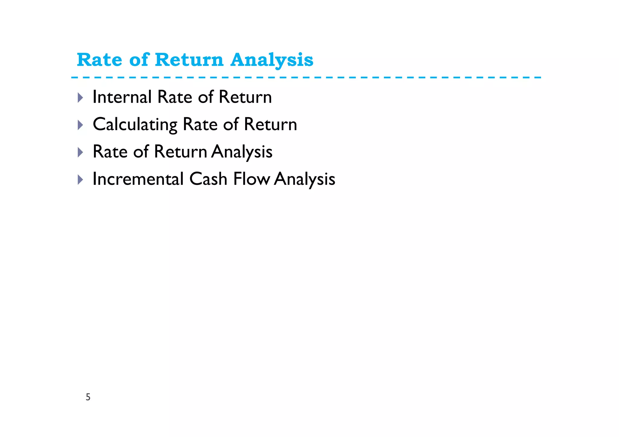 8. Rate of return analysis | PDF