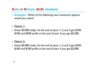 8. Rate of return analysis | PDF