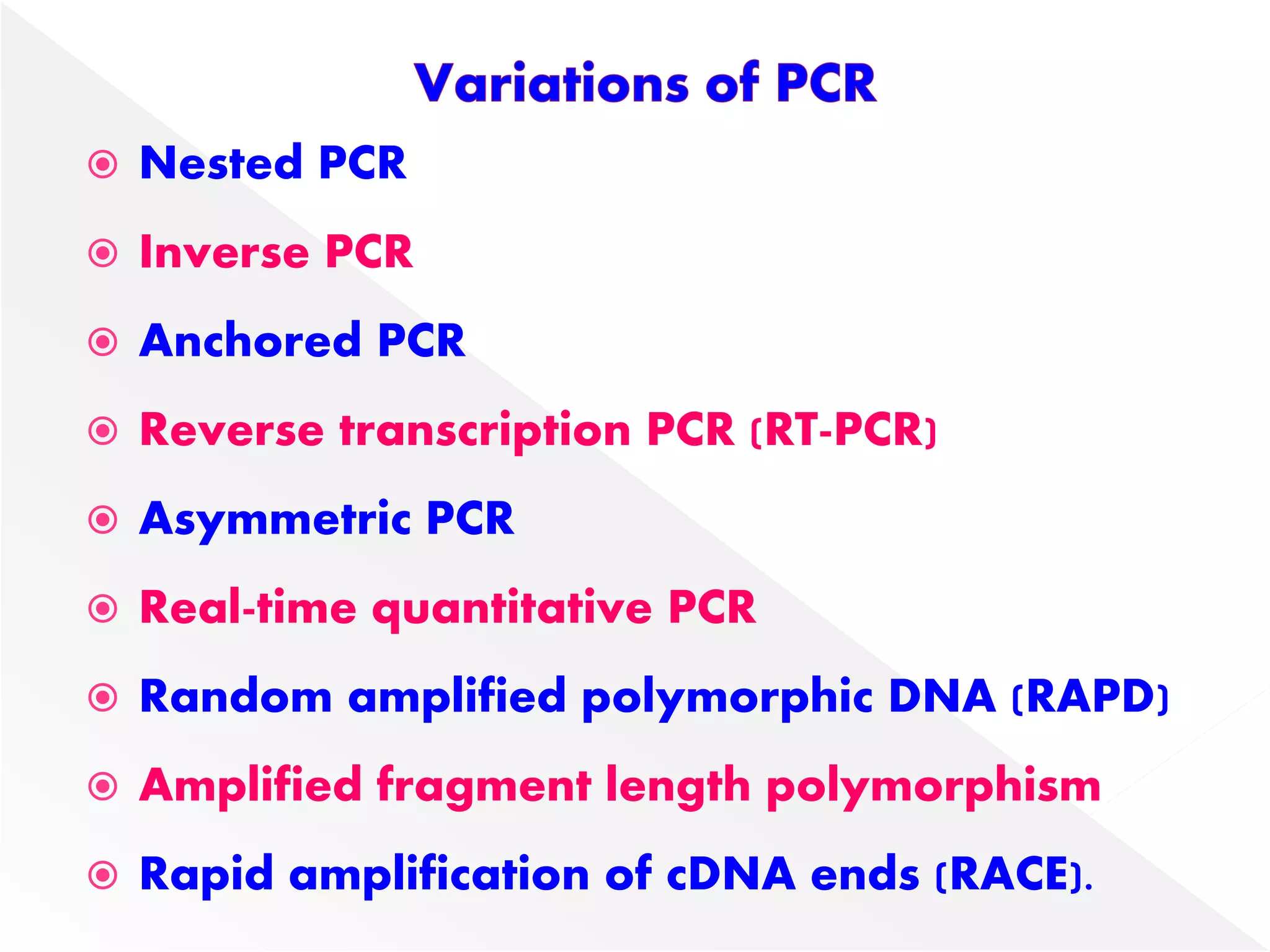 POLYMERASE CHAIN REACTION (PCR) | PPTX