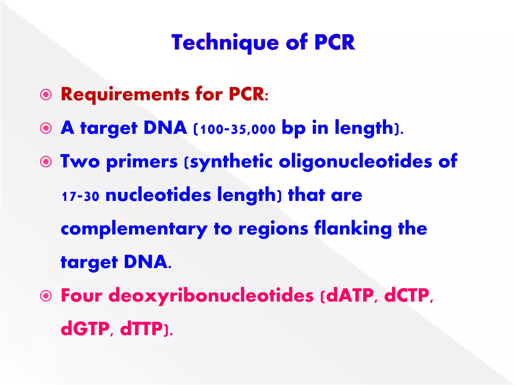 POLYMERASE CHAIN REACTION (PCR) | PPTX