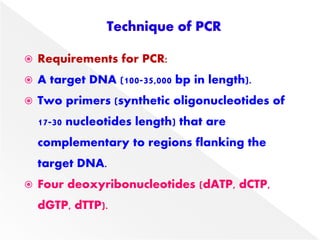 POLYMERASE CHAIN REACTION (PCR) | PPTX