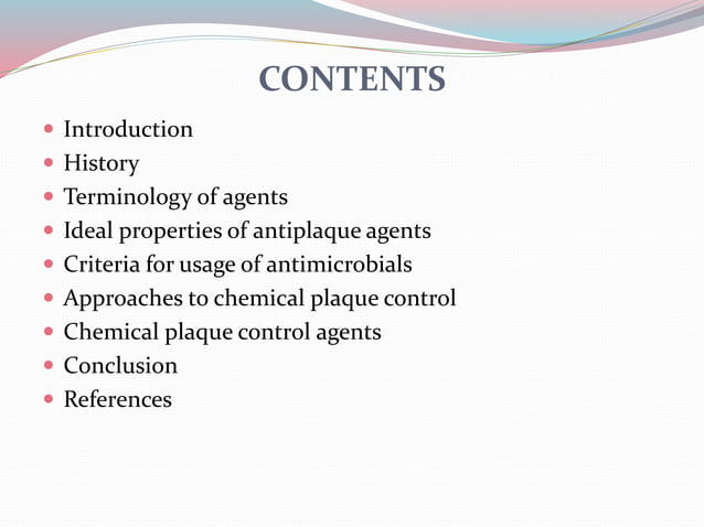 Chemical Plaque Control | PPTX | Oral care | Personal Care