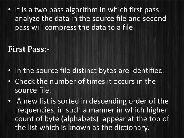 Simple Dictionary Compression | PPT