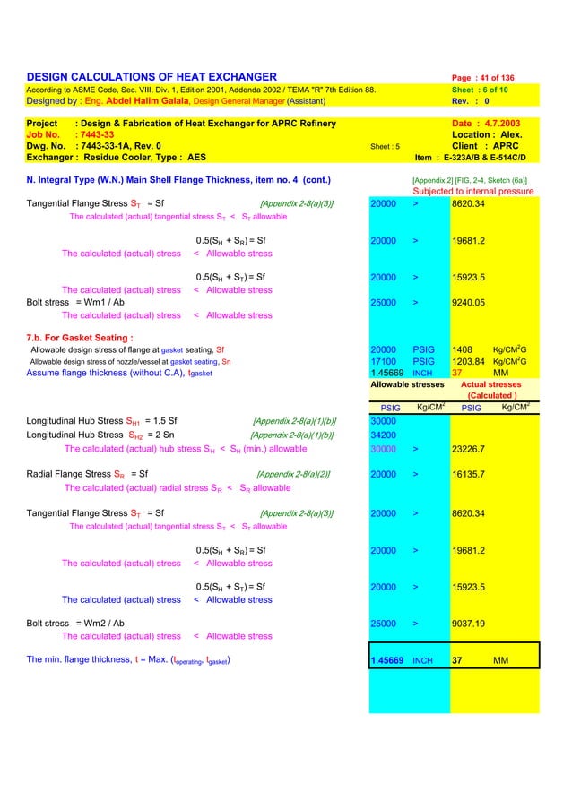 Heat_exchanger_mechanical_design_calculations_per_asme_& tema by abdel ...
