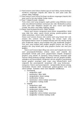Jaringan Saraf | DOCX
