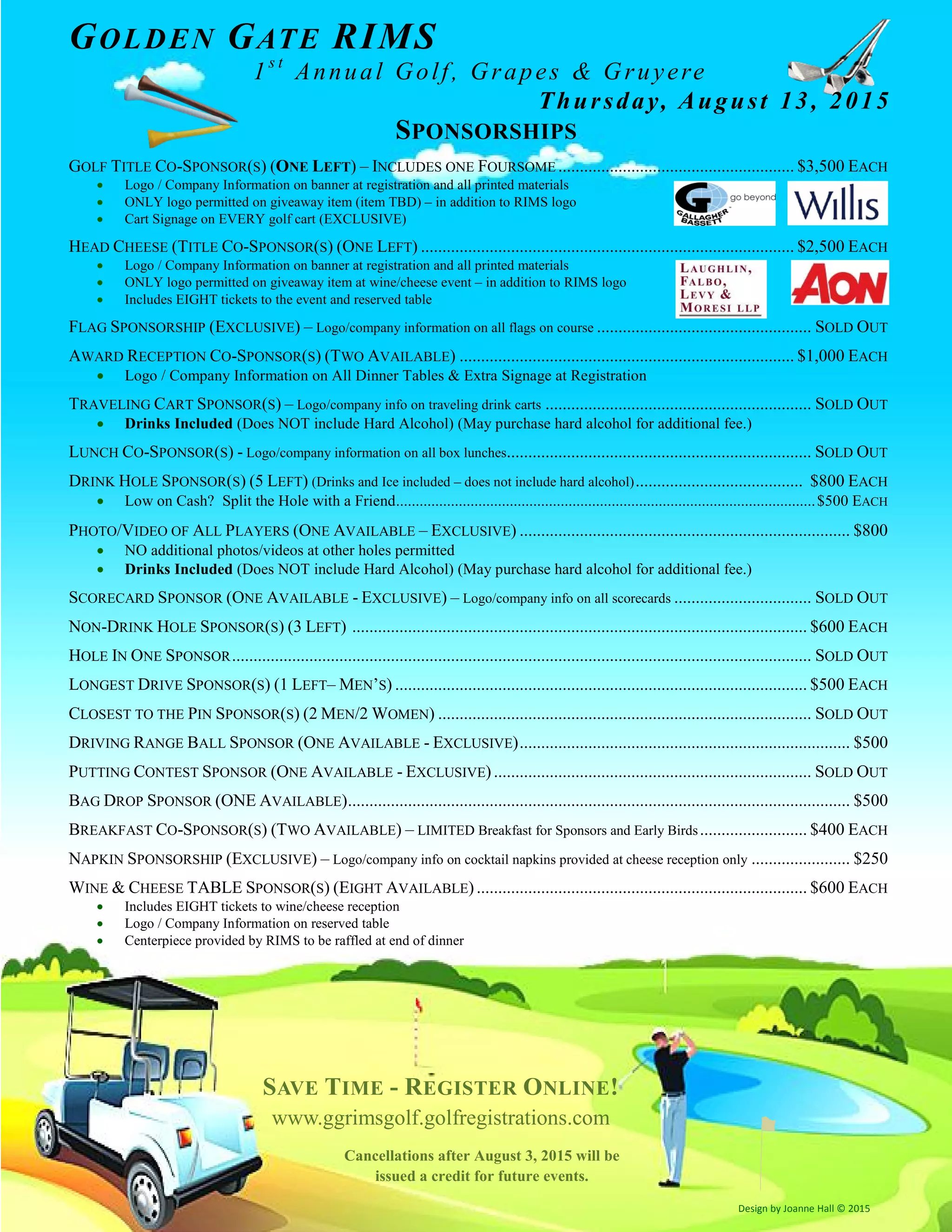 Golden Gate RIMS Annual Golf Tournament - 8/13/15 | PDF