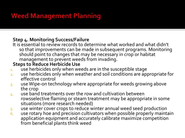 8.weed management plan by Allah Dad Khan | PPT
