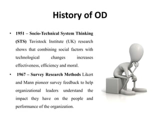 History of Organizational Development - Organizational Change and ...