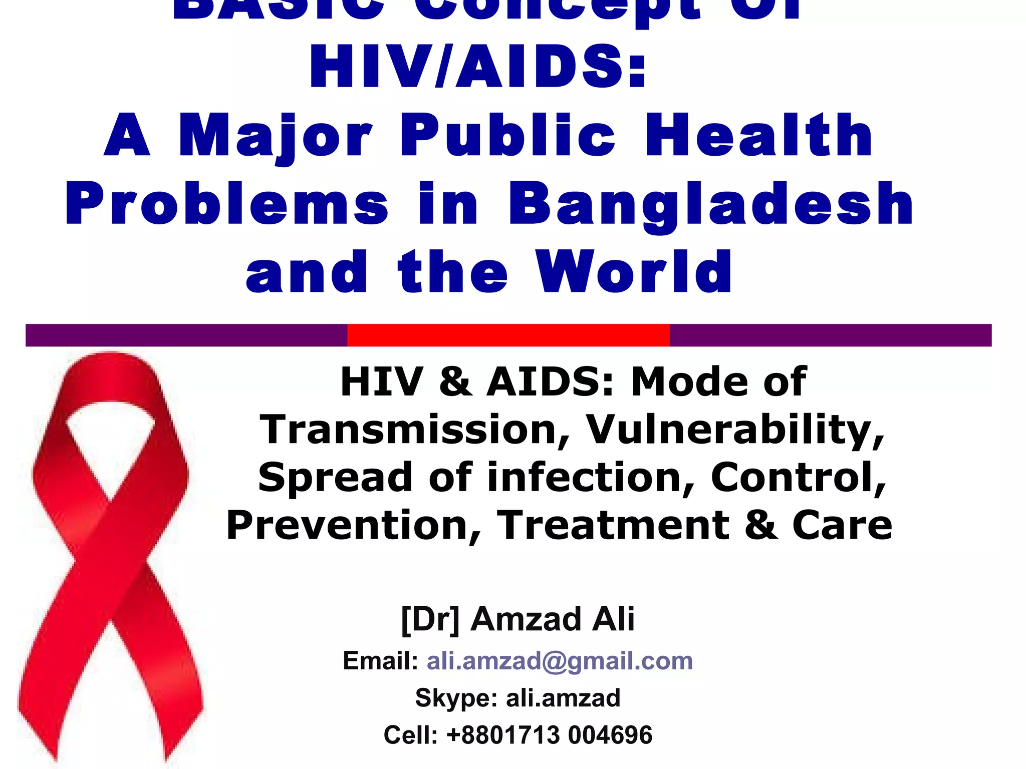 BASIC Concept Of HIV/AIDS | PPT