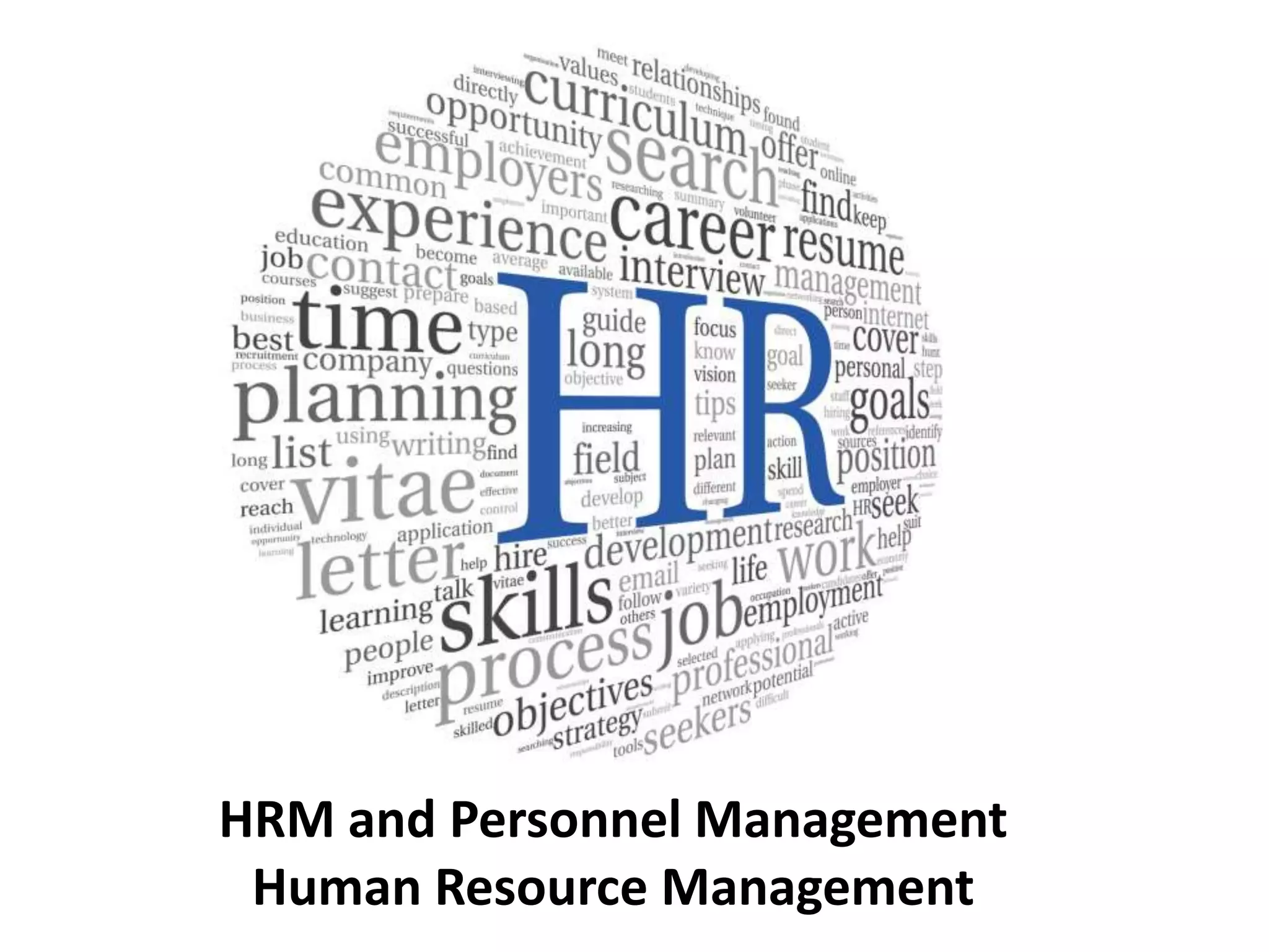 HRM and personnel management - human resource management | PPTX