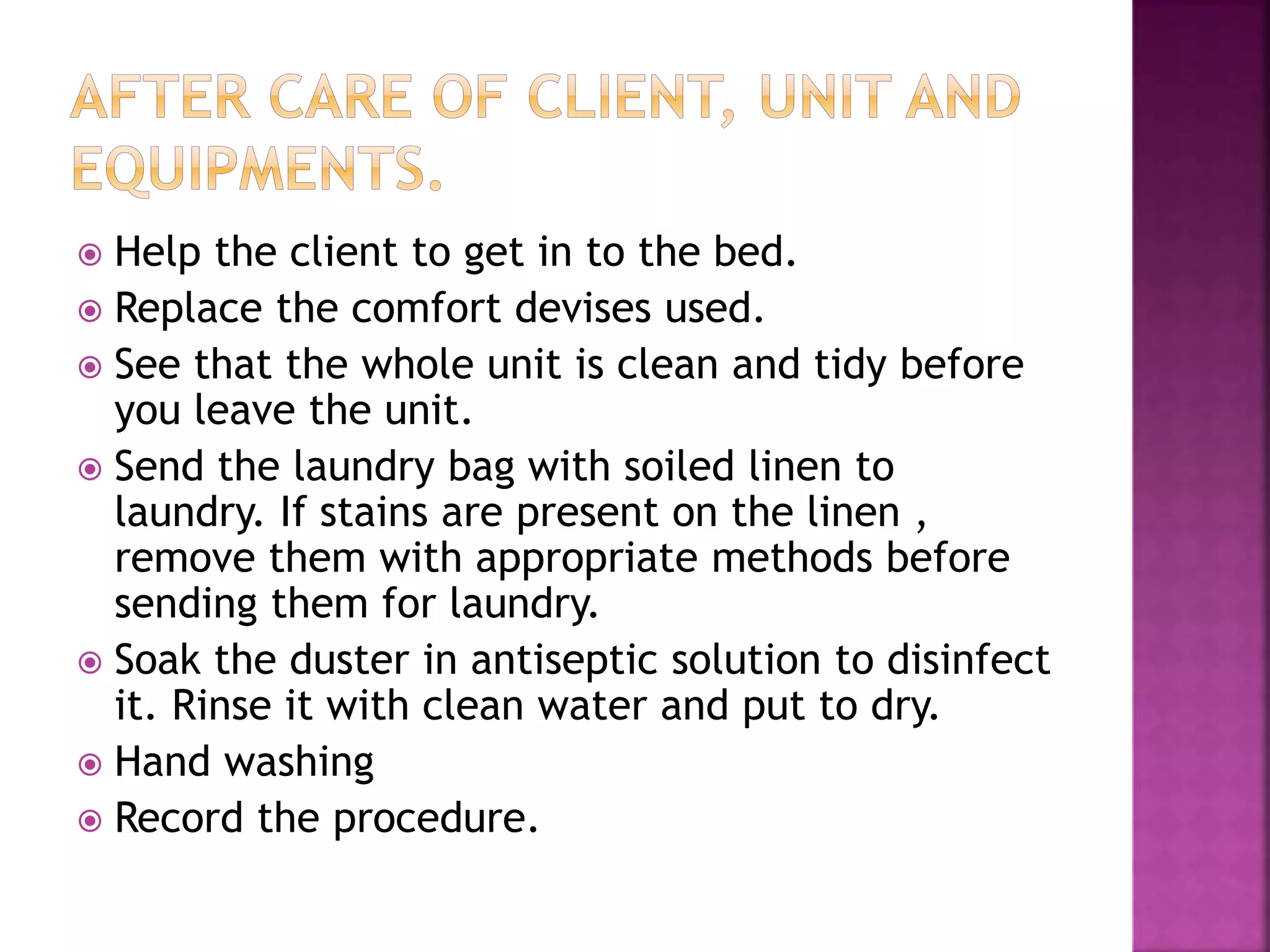 Bed making | PPT