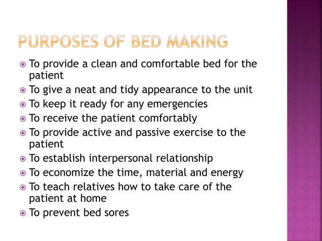 Bed making | PPT