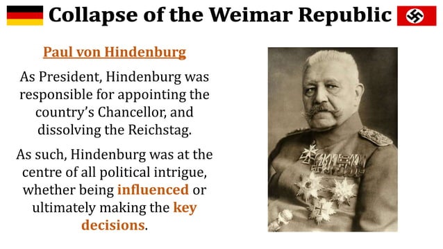 Collapse of the Weimar Republic - nazis and the politics of intrigue ...