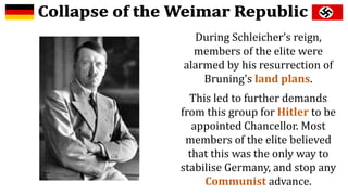 Collapse of the Weimar Republic - nazis and the politics of intrigue | PPTX