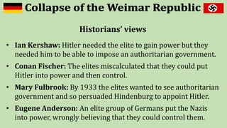 Collapse of the Weimar Republic - nazis and the politics of intrigue | PPTX