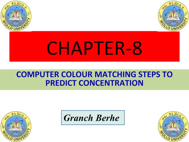8. computer colour matching steps to predict concentration | PPT