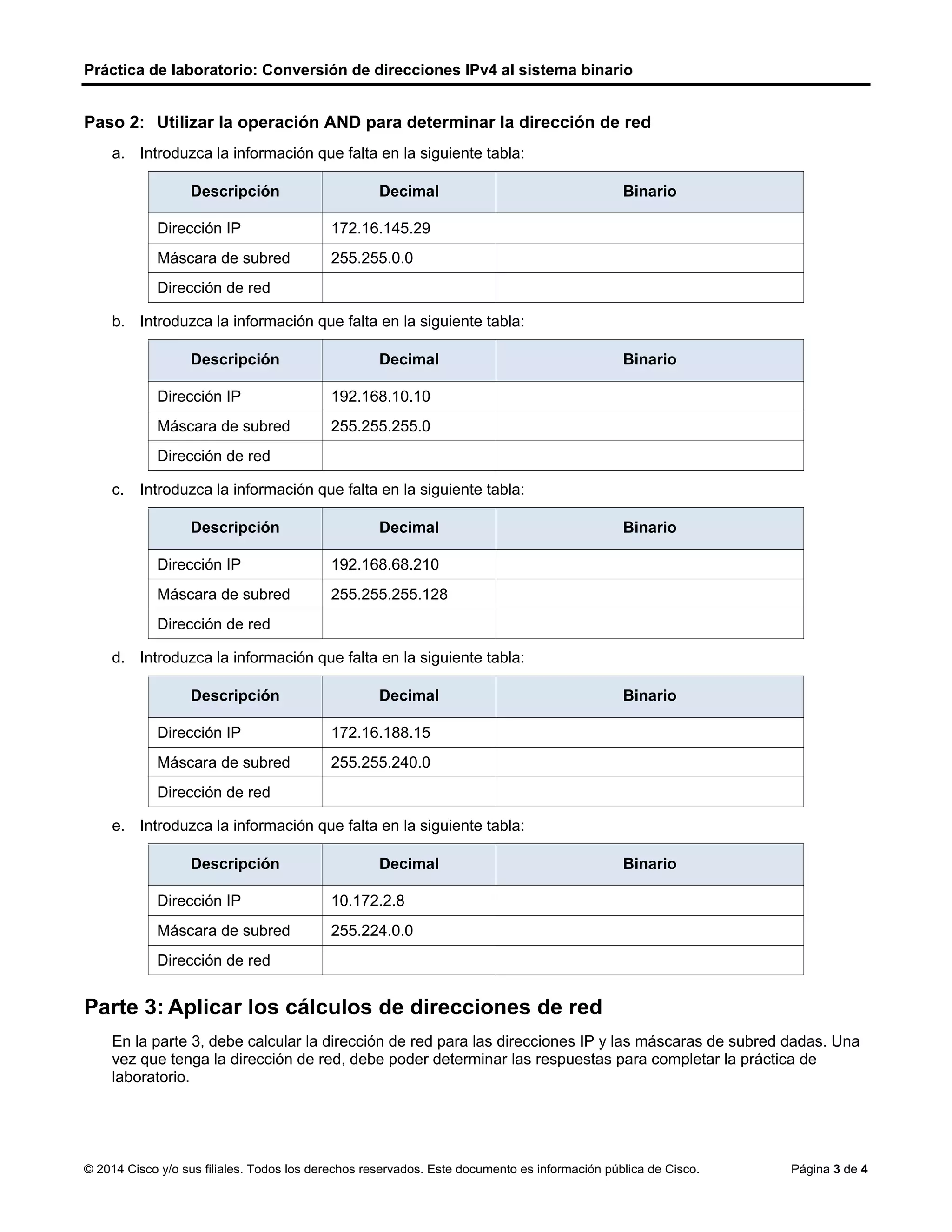 8 1 2 8 Lab Converting I Pv4 Addresses To Binary Pdf