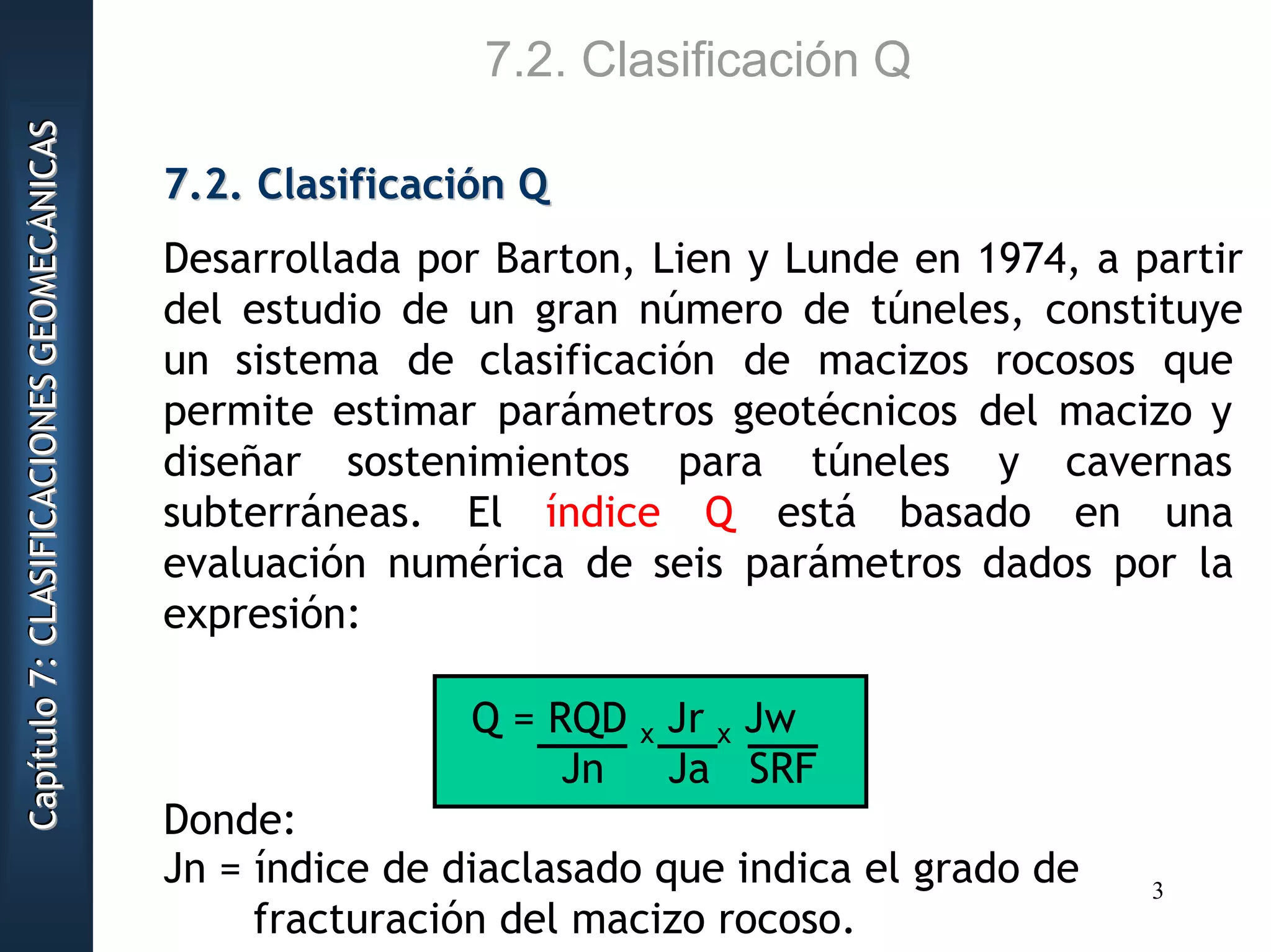 Clasificacion Q barton | PDF | Geology | Science