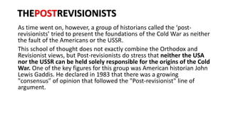 CAMBRIDGE IGCSE HISTORY REVISION 8 - WHO WAS TO BLAME FOR THE COLD WAR ...
