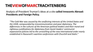 CAMBRIDGE IGCSE HISTORY REVISION 8 - WHO WAS TO BLAME FOR THE COLD WAR ...