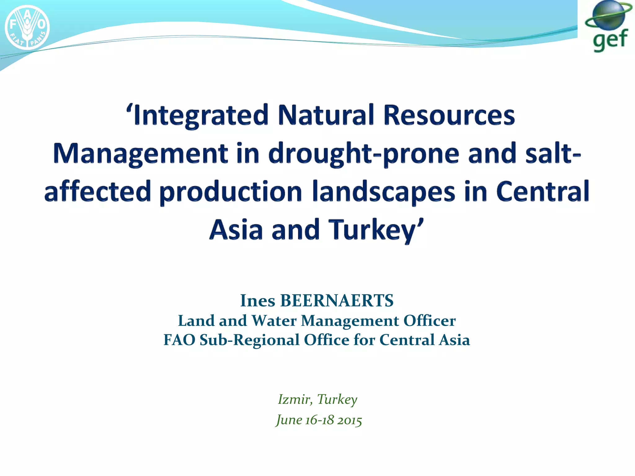 Integrated Natural Resources Management in drought-prone and salt ...