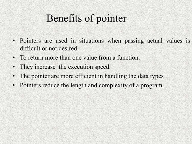 Pointers In C Programming Pptx Programming Languages Computing