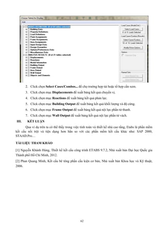 Hướng dẫn sử dụng etabs | PDF