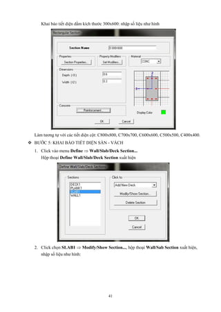 Hướng dẫn sử dụng etabs | PDF