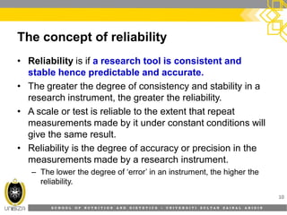 8. validity and reliability of research instruments | PDF