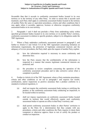 Chapter VIII: Technical barriers to trade chapter | PDF