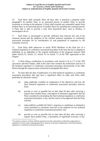 Chapter VIII: Technical barriers to trade chapter | PDF