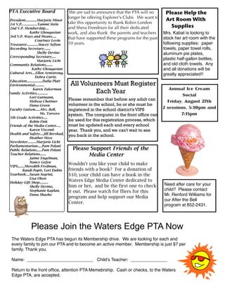 PTA 8.16.10 newsletter | PDF | Education