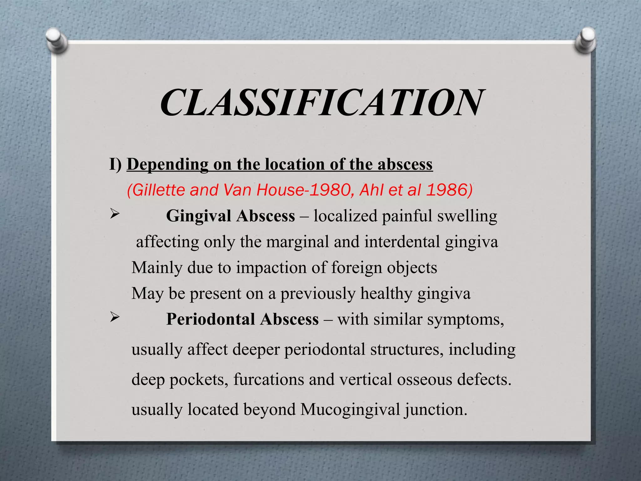PERIODONTAL ABSCESS | PPT