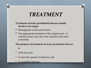 Periapical Abscess Treatment