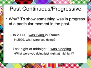 8. past progressive and presentation practice | PPT