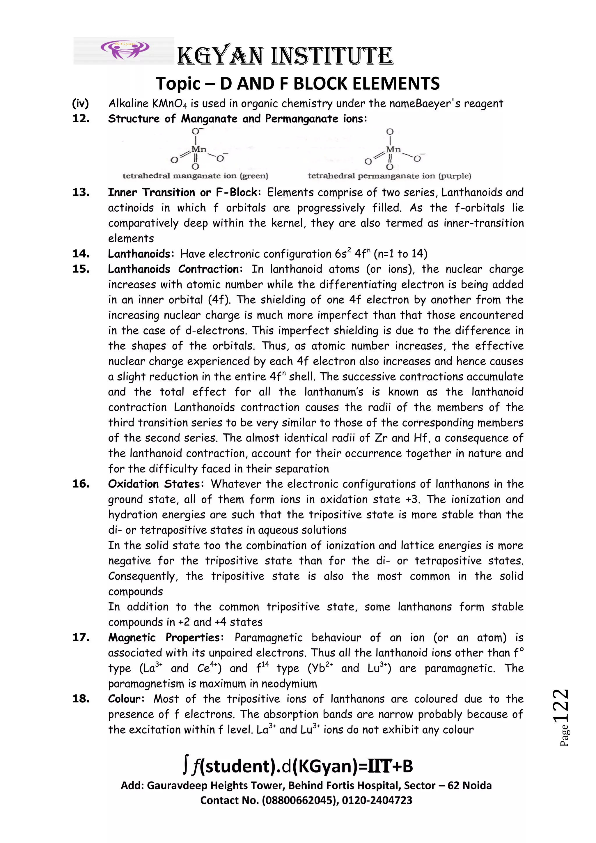 8. d and f block elements 01 | PDF