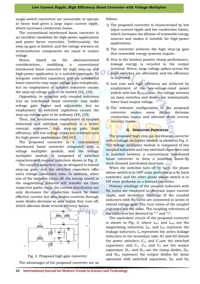Low Current Ripple, High Efficiency Boost Converter with Voltage ...