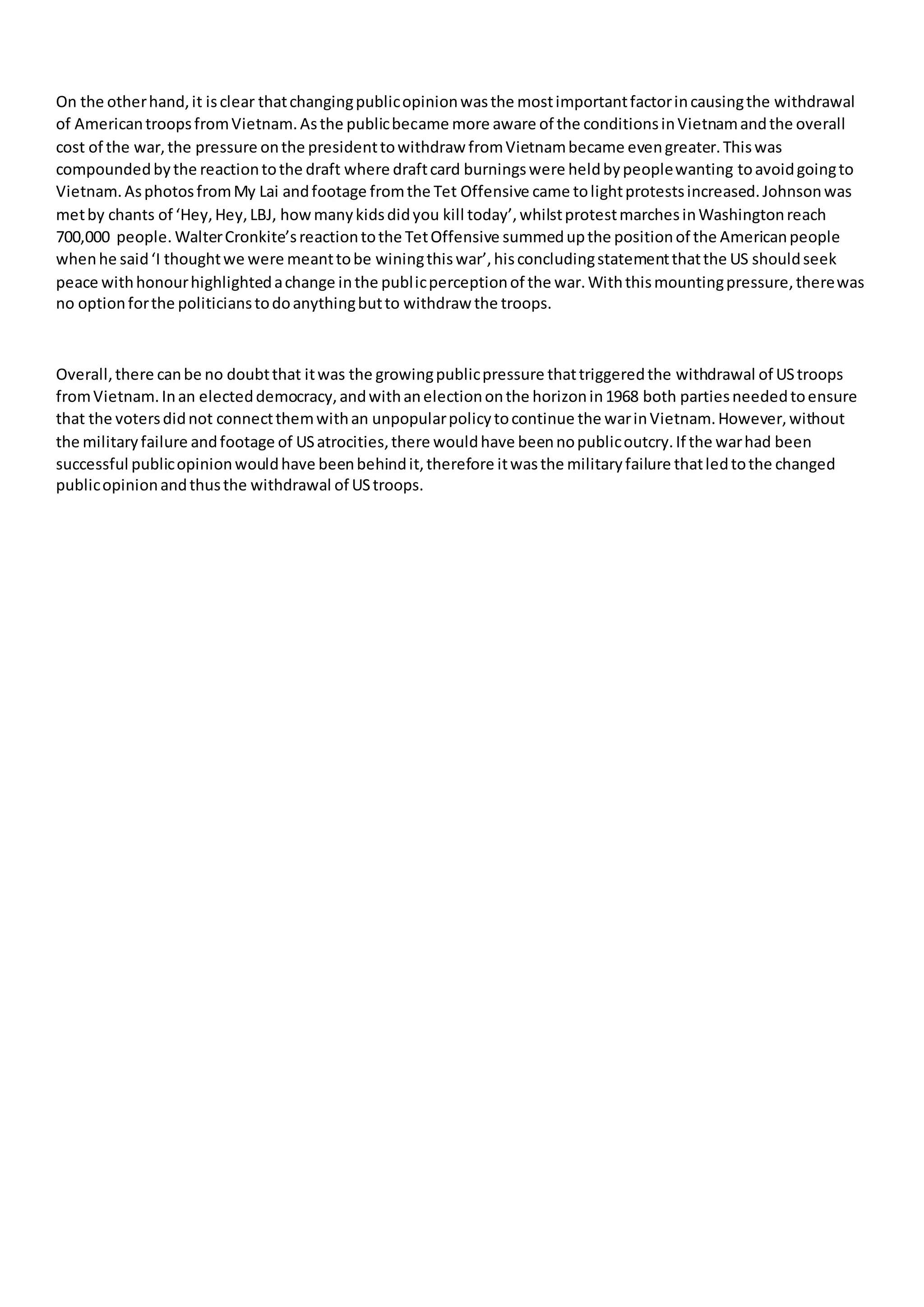 Cold War, Cuban Missile Crisis and Vietnam test model answers | DOCX ...