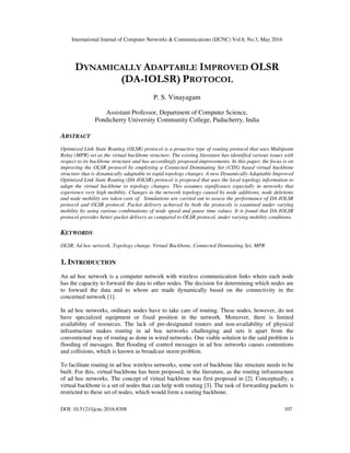 DYNAMICALLY ADAPTABLE IMPROVED OLSR (DA-IOLSR) PROTOCOL | PDF