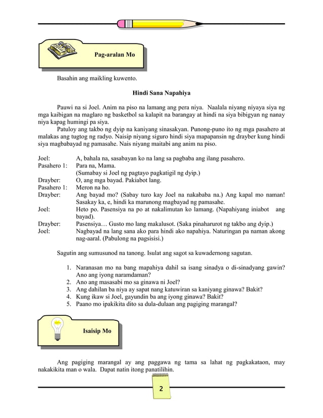 8. pagiging marangal new | PDF