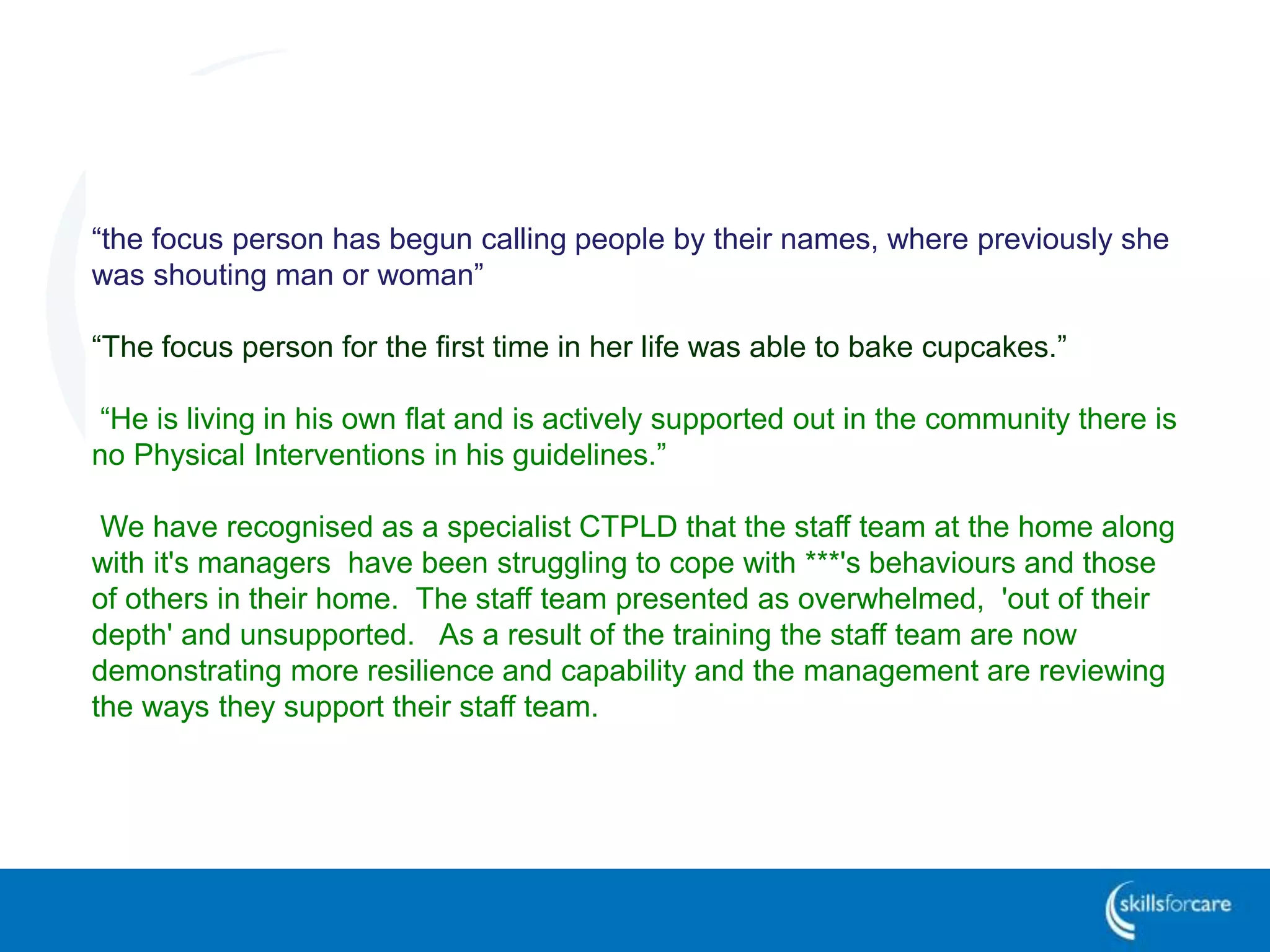 Learning Disabilities: Turning improvement ideas into local action (Tim ...