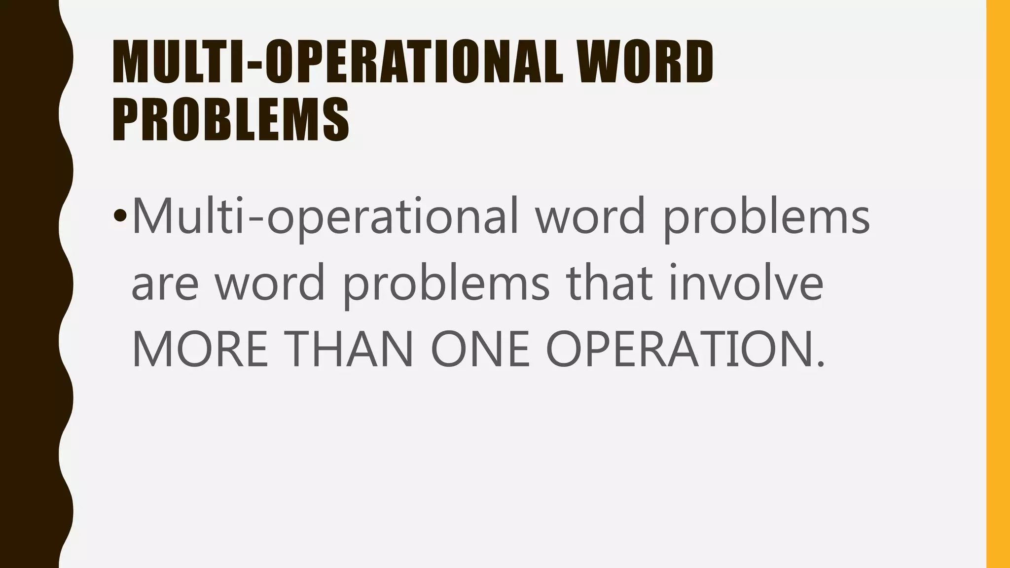 8. lesson 7 multi-operational word problems | PPTX
