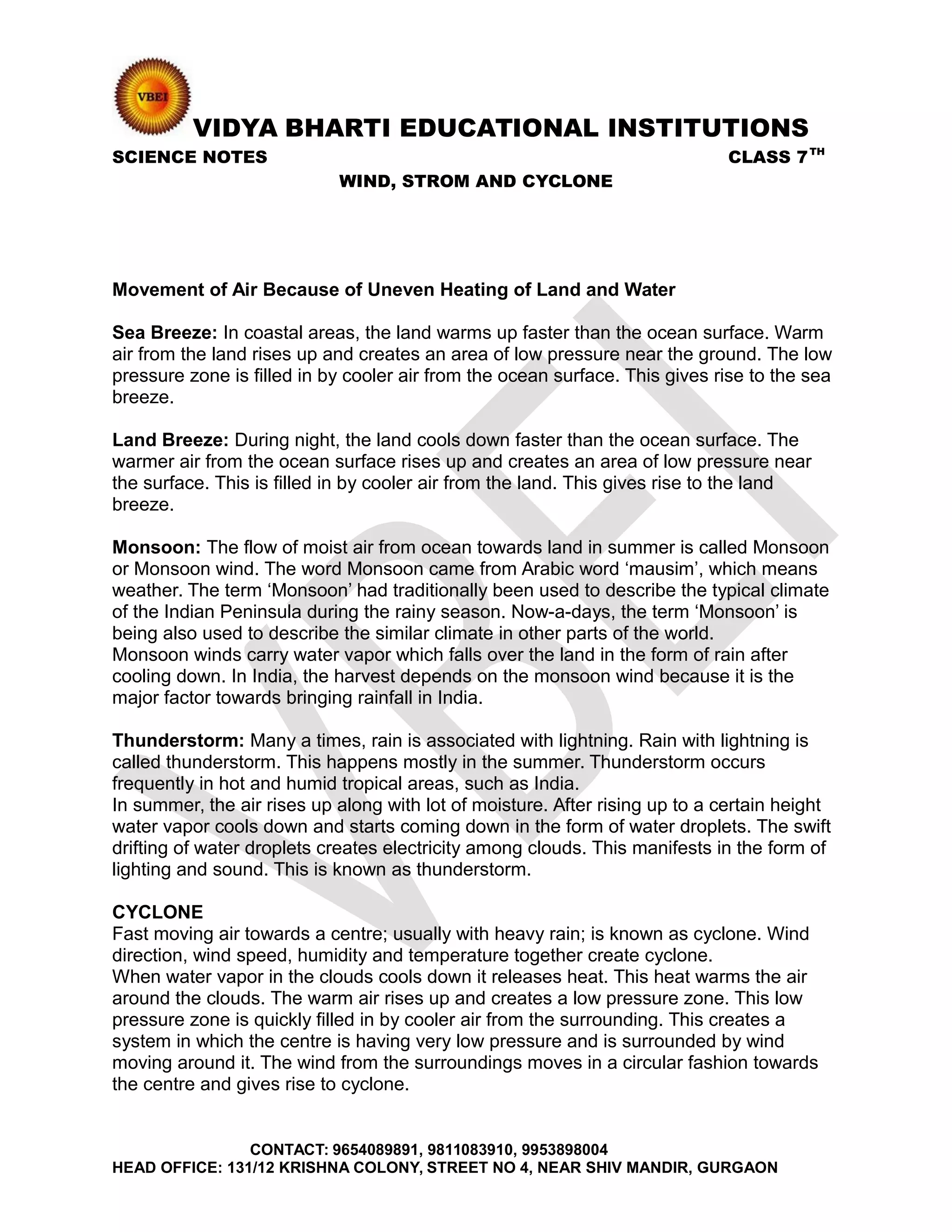 Wind, Storm and Cyclone | PDF | Weather | Science