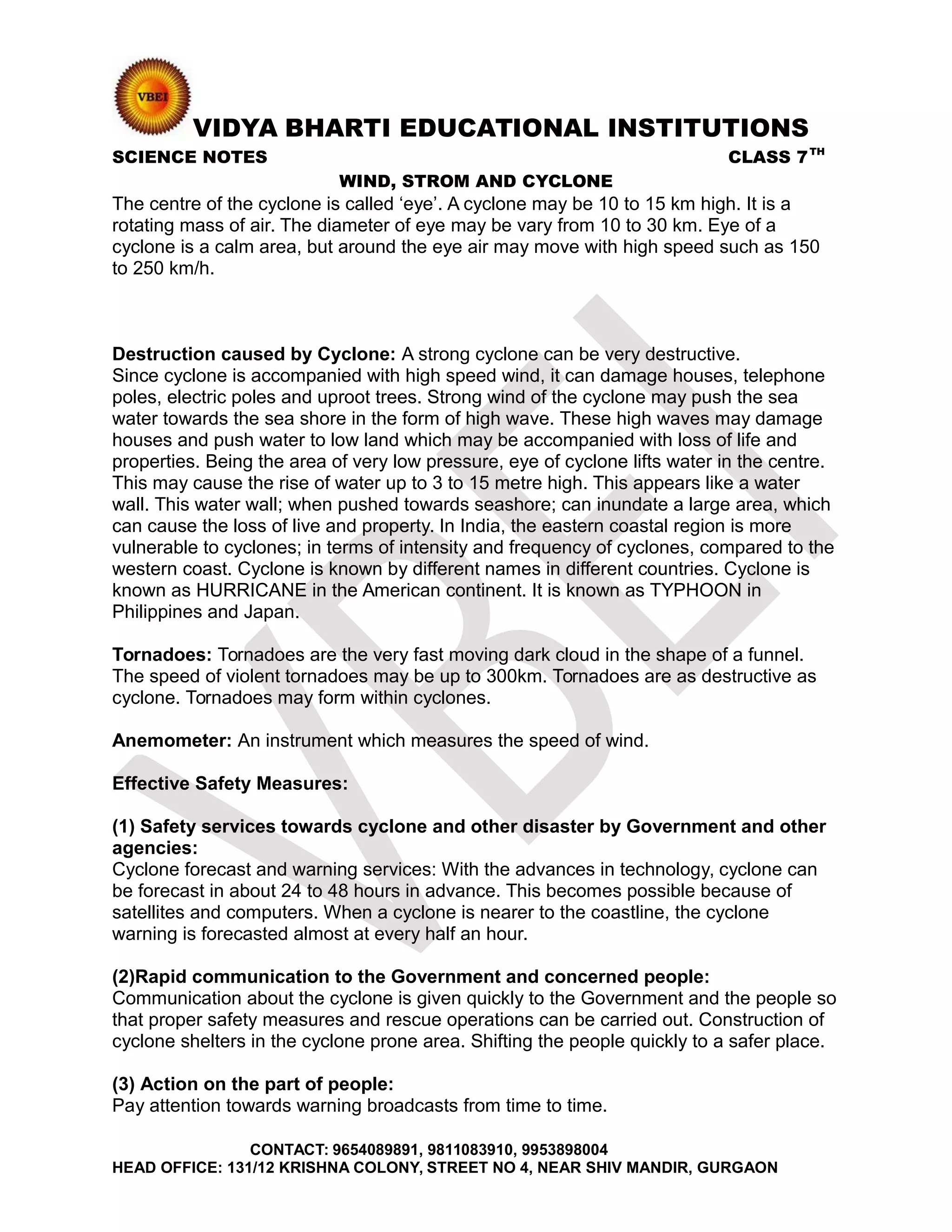 Wind, Storm and Cyclone | PDF | Weather | Science