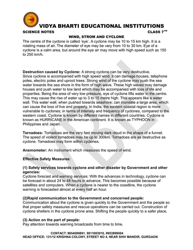 Wind, Storm and Cyclone | PDF | Weather | Science