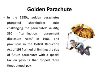 Golden Parachute - Human Resource Management - Manu Melwin Joy | PPT